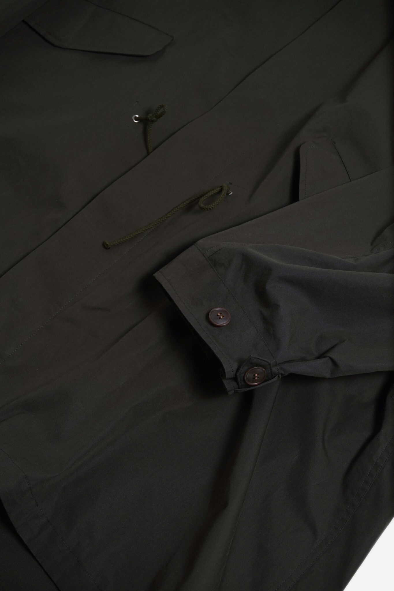 MODS COAT – MAX HIGH COUNT WEATHER TYPEWRITER – OLIVE | FUDGE UP NOTHING